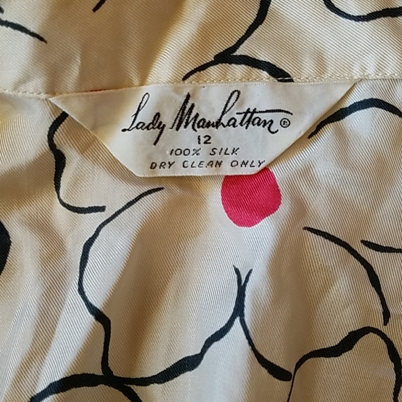 Vintage | Tops | Lady Manhattan Silk Blouse | Poshmark